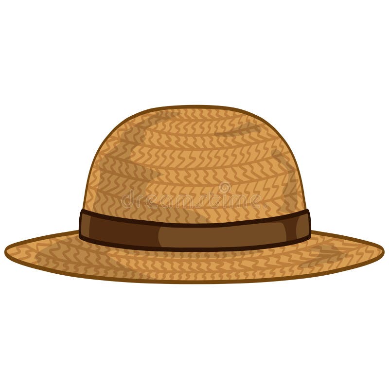 Straw Hat Farmer Cap Cartoon Illustration Vector Drawing Stock Vector ...
