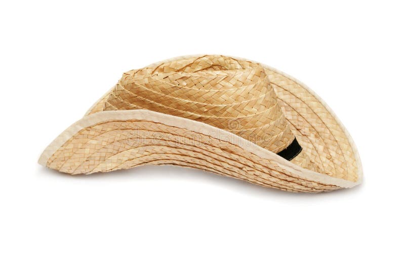 Straw hat isolated stock photo. Image of heat, head, culture - 14196574