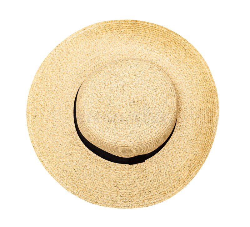 Straw hat, top view, stock image. Image of clothes, leisure - 184158879