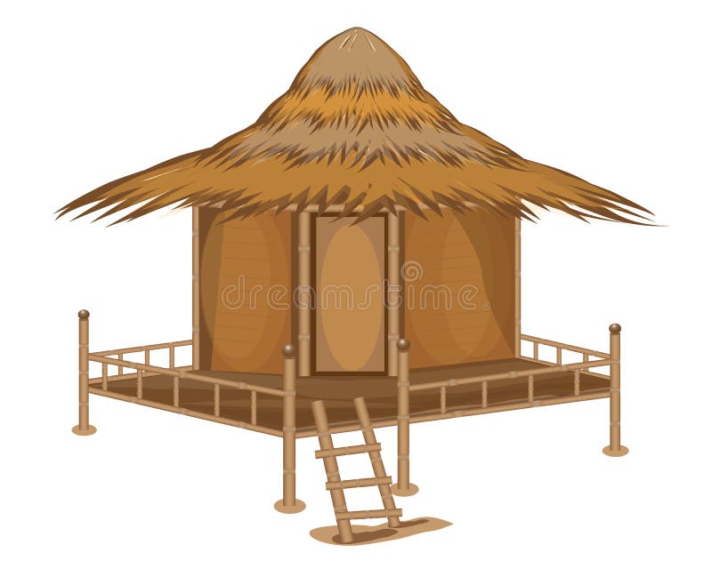Straw hut stock vector. Illustration of shack, countryside - 85393969