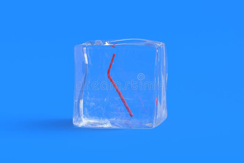 Straw in ice cube stock illustration. Illustration of utensil - 309089779