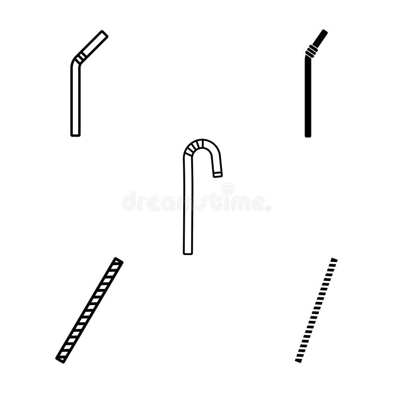 Straw icon vector stock vector. Illustration of bend - 291107009