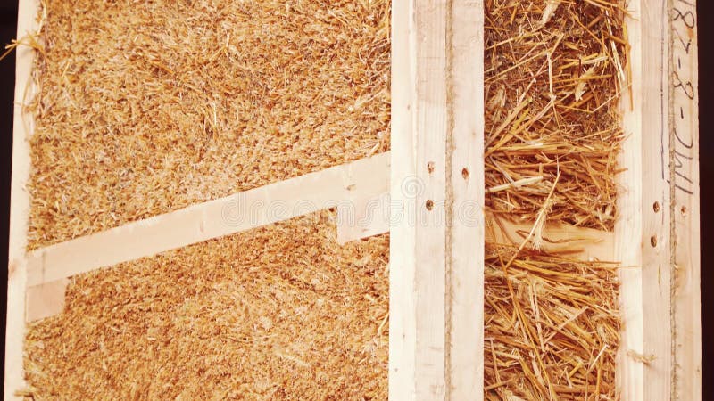 Straw Panel Frame Construction Technology. Stock Video - Video of house ...