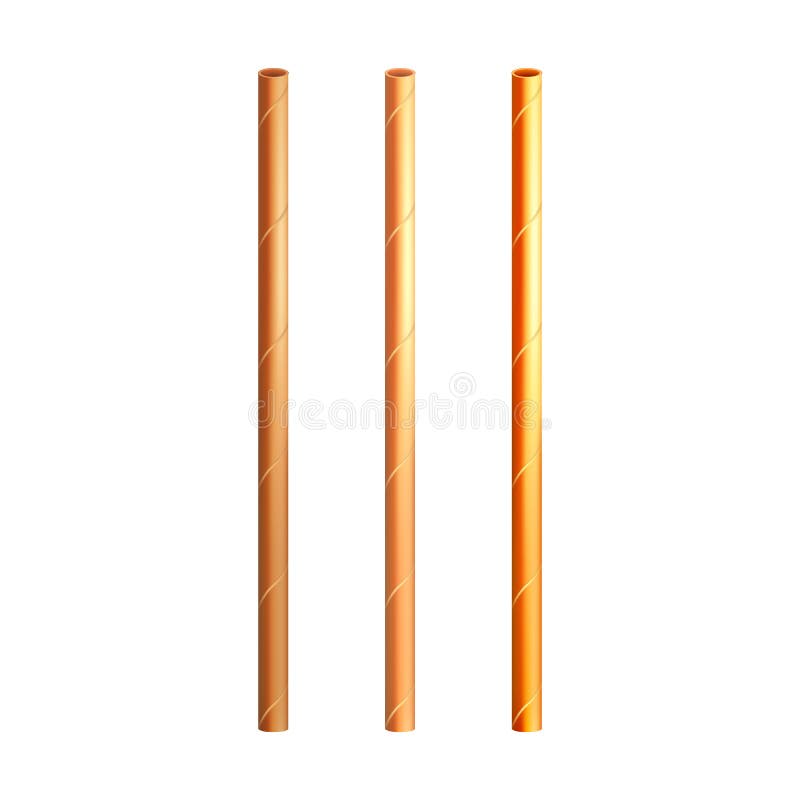 Straw Paper Drinking Pipe Accessory Set Vector Stock Vector ...