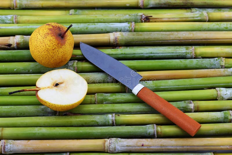 Straw pear knife stock photo. Image of pears, stems, green - 27779174