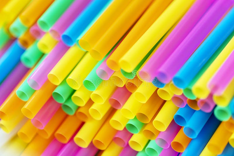 Straw Plastic Colorful for Background Stock Image - Image of cocktail ...