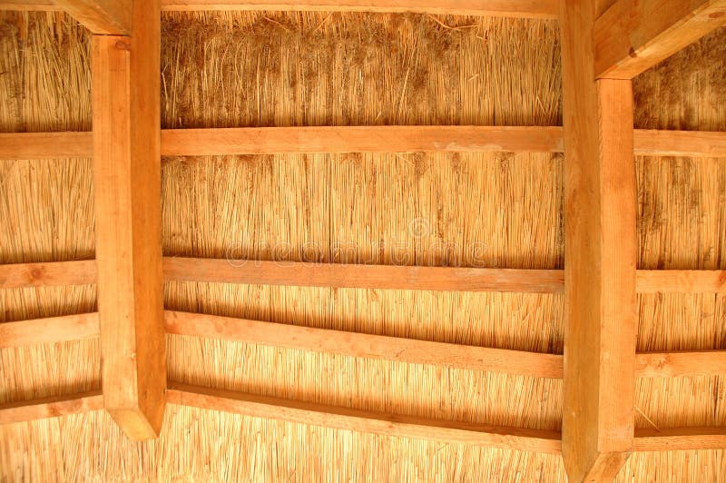 Straw roof stock image. Image of wood, straw, rafter - 41070145
