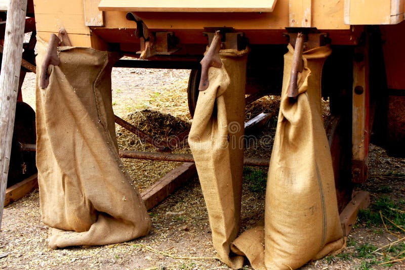 Straw sack stock image. Image of receptacle, rope, cloth - 35980315