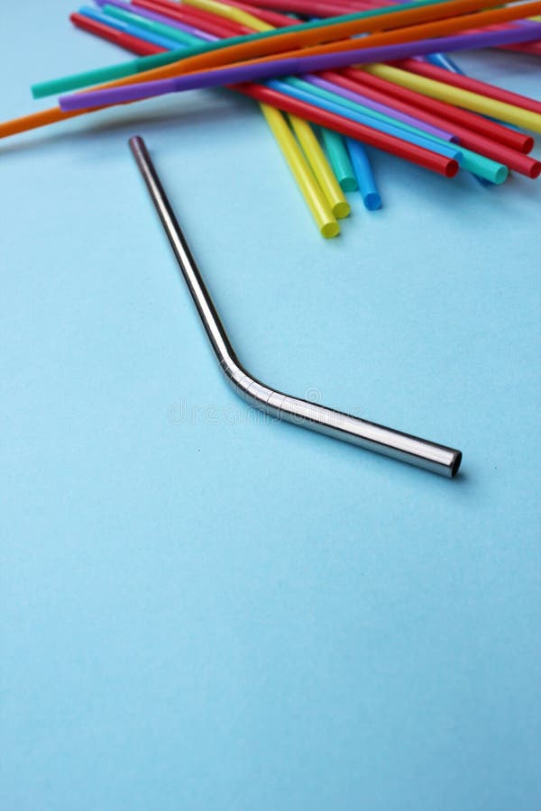 Straw Straws Metal Reusable Plastic Drinking Background Colourful Full ...
