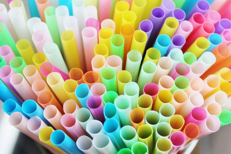 Straw Straws Plastic Drinking Background Colourful Full Screen Stock ...