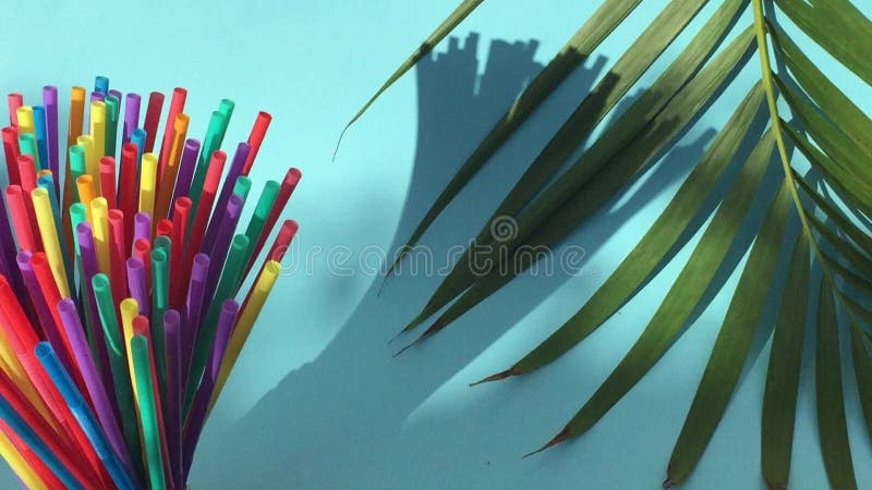 Straw Straws Plastic Drinking Background Colourful Full Screen Single ...