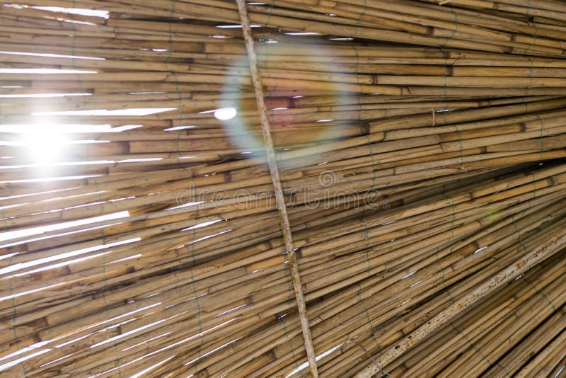 Straw sun umbrella stock image. Image of outdoors, material - 143606569