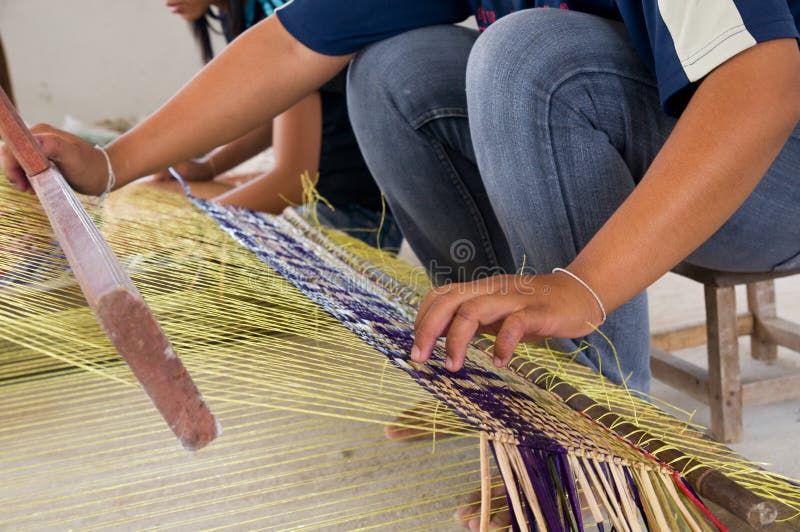 Straw weaving stock photo. Image of asia, asian, girl - 16266846