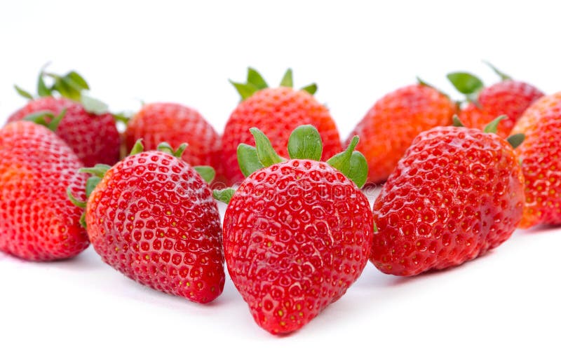 Fresh Strawberries and Raspberries Stock Photo - Image of snack, food ...