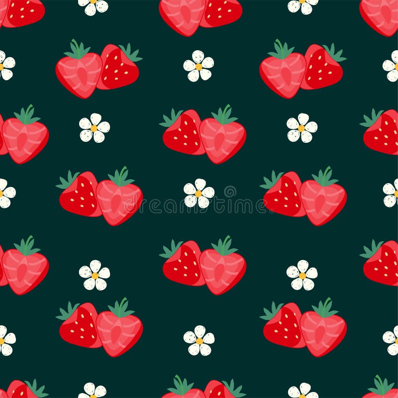 Strawberries Background. Print Design for Textiles. Pattern Seamless ...