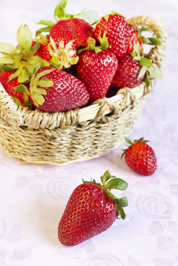 Strawberries in basket stock image. Image of nature, sweet - 14053663