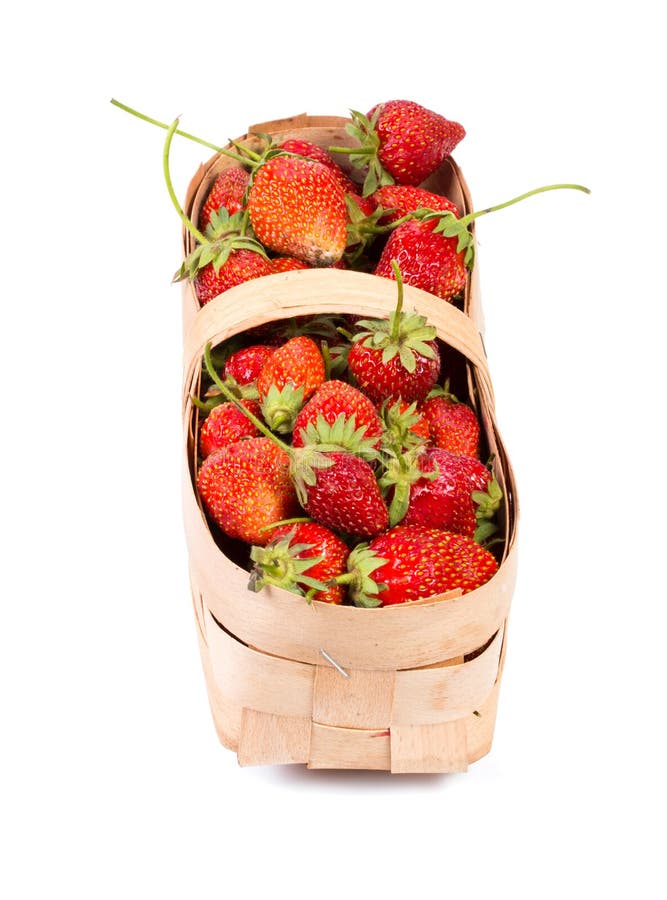 Strawberries in a basket stock image. Image of basket - 32397957