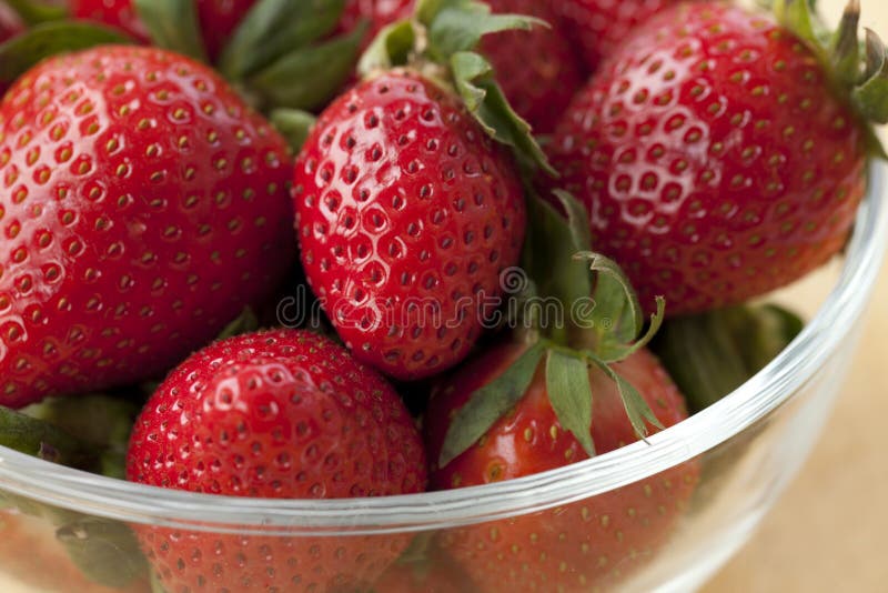 Strawberries in bowl stock image. Image of juicy, delicious - 25463813