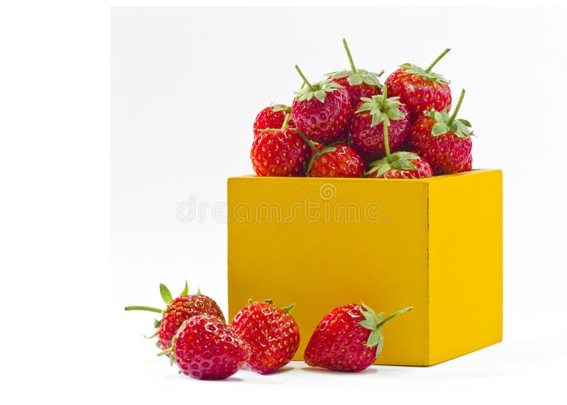 Strawberries in the box stock image. Image of vitamins - 50676829