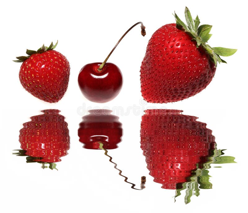 Strawberries and Cherry stock photo. Image of strawberry - 10256162