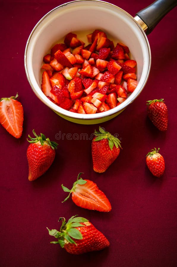 Strawberries stock photo. Image of food, marinate, dark - 39984900