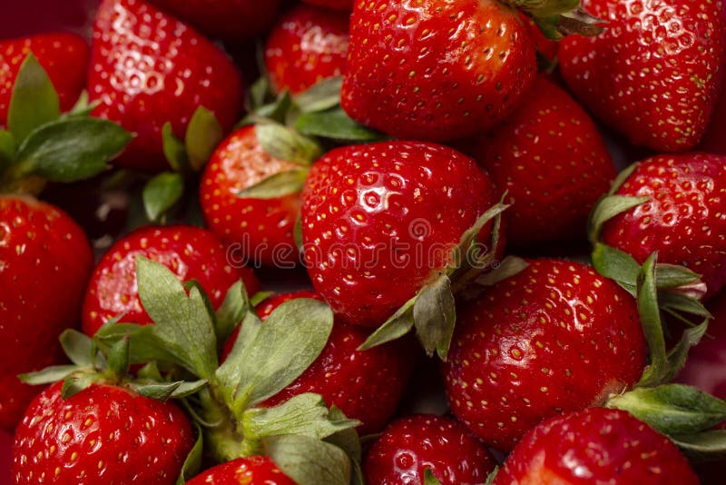 Strawberries Fruits Pile Full Frame Close Up Stock Image - Image of freshness, pile: 378289643