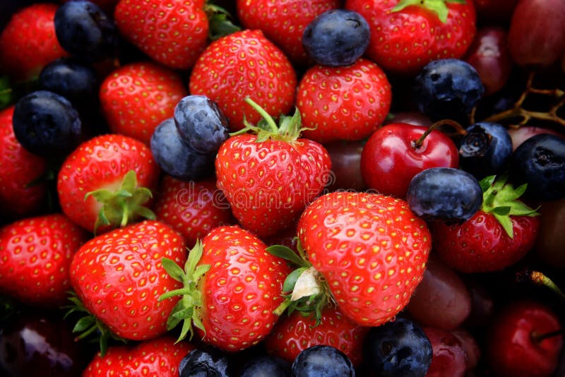 Strawberries and Grapes stock image. Image of strawberries - 258072107
