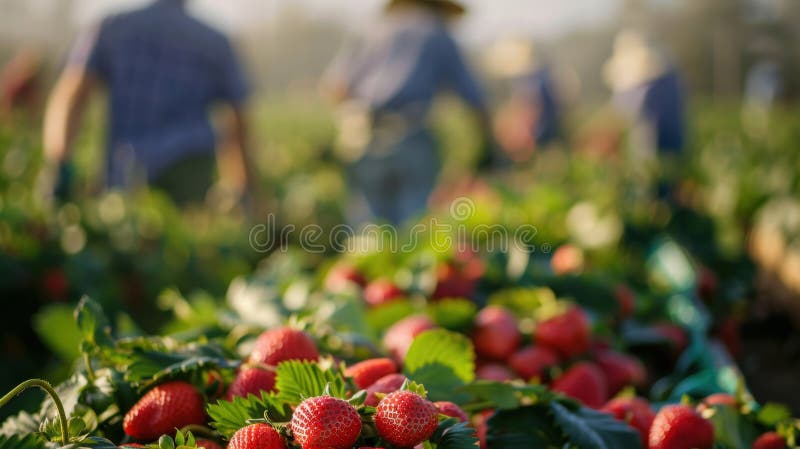 Strawberries Growing Inside a Greenhouse for Year-round Farming. Stock ...