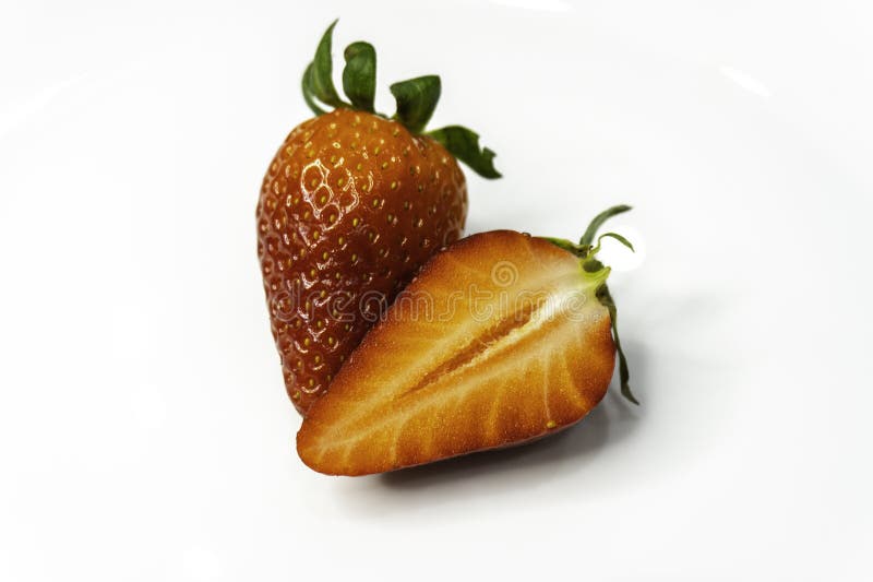 Strawberries Isolate. Whole Strawberry on White Stock Photo - Image of ...