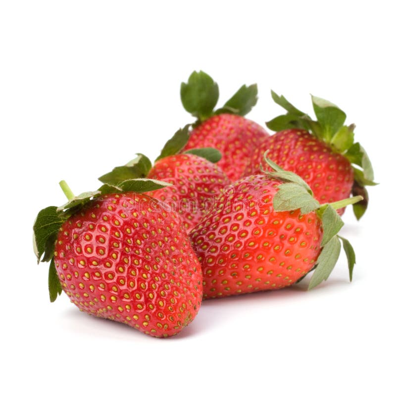 Strawberries Isolated on White Background Stock Image - Image of fruit ...