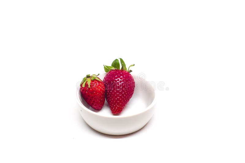Strawberries, Isolated, White Background Stock Photo - Image of white ...