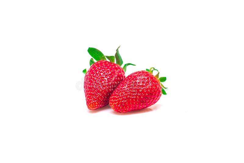 Strawberries, Isolated, White Background Stock Photo - Image of closeup ...