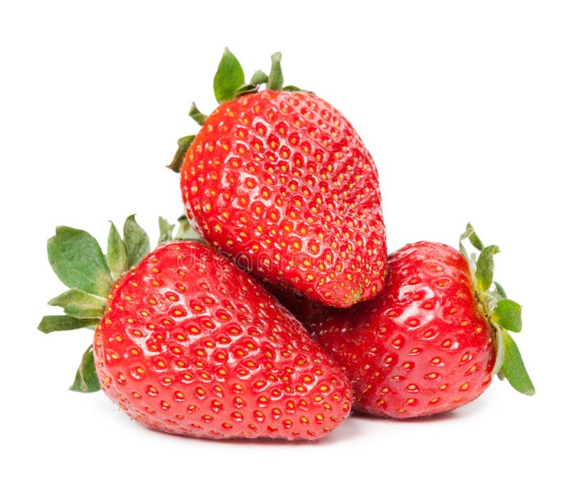 Strawberries. Isolated on a White Background Stock Photo - Image of ...