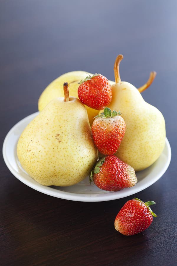 Strawberries and pears stock image. Image of bright, fruit - 23589249