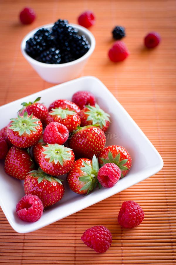 Strawberries, Raspberries, Blackberries Stock Photo - Image of healthy ...