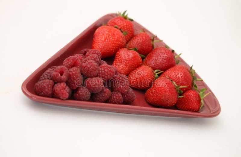 Strawberries and Raspberries Stock Image - Image of background ...