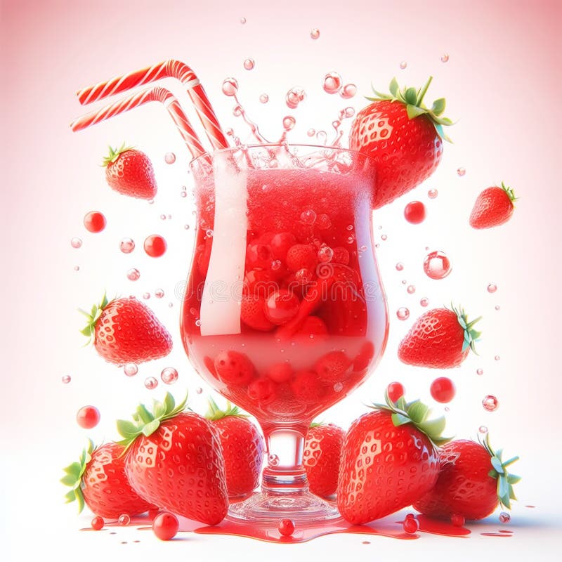 Strawberries Refreshment, Cool Drink. Fresh and Healthy Drinks for ...
