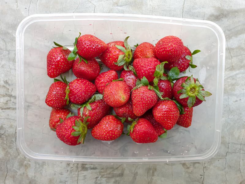 Top View of Strawberries in a Bowl on White Background. Healthy Fruit ...