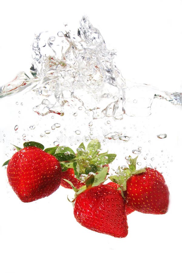 Strawberries in water stock image. Image of consume, refreshed - 2280713