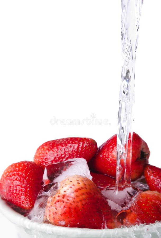 Strawberry in the water stock photo. Image of clean, water - 7425312