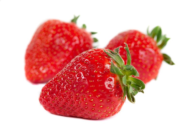 Strawberries on white stock photo. Image of fruity, refreshment - 21755286