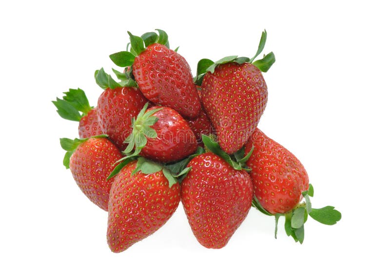 Strawberries on white stock photo. Image of food, freshness - 24155752