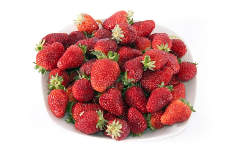 Strawberries on white stock photo. Image of healthy, health - 24527484