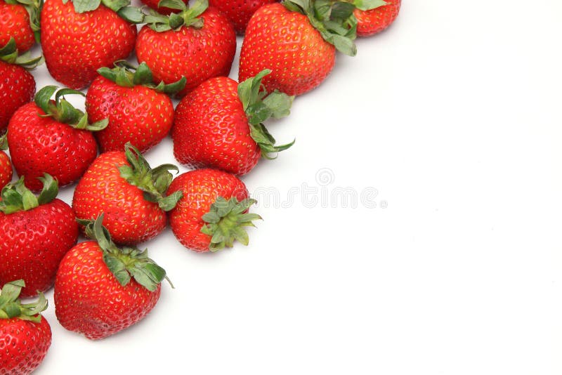 Strawberries in a White Background Stock Photo - Image of strawberry ...