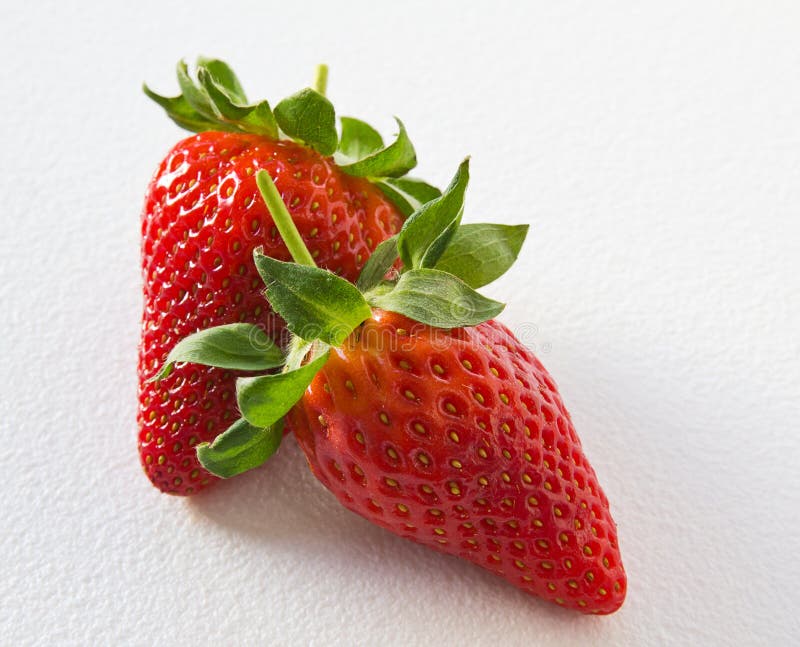 Strawberries on White Textured Background Stock Image - Image of ...