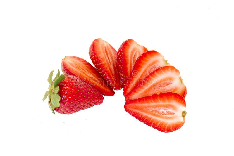 Strawberries on white stock photo. Image of organic, berry - 79712186