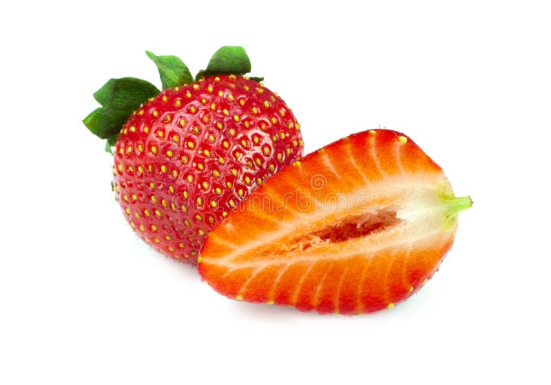 Half of strawberry i stock image. Image of macro, seeds - 26472245