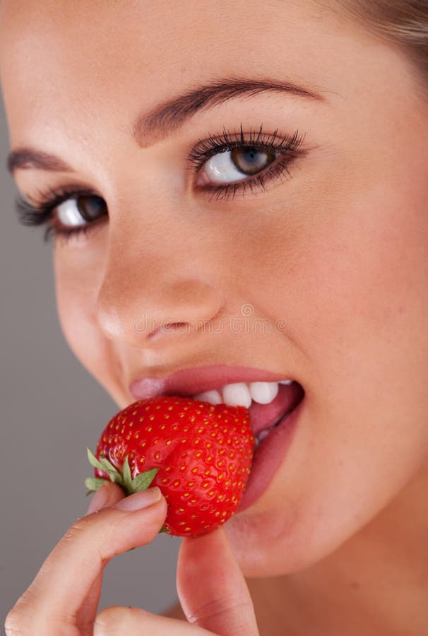 Beautiful Lips Holding a Straw Stock Image - Image of palatable ...