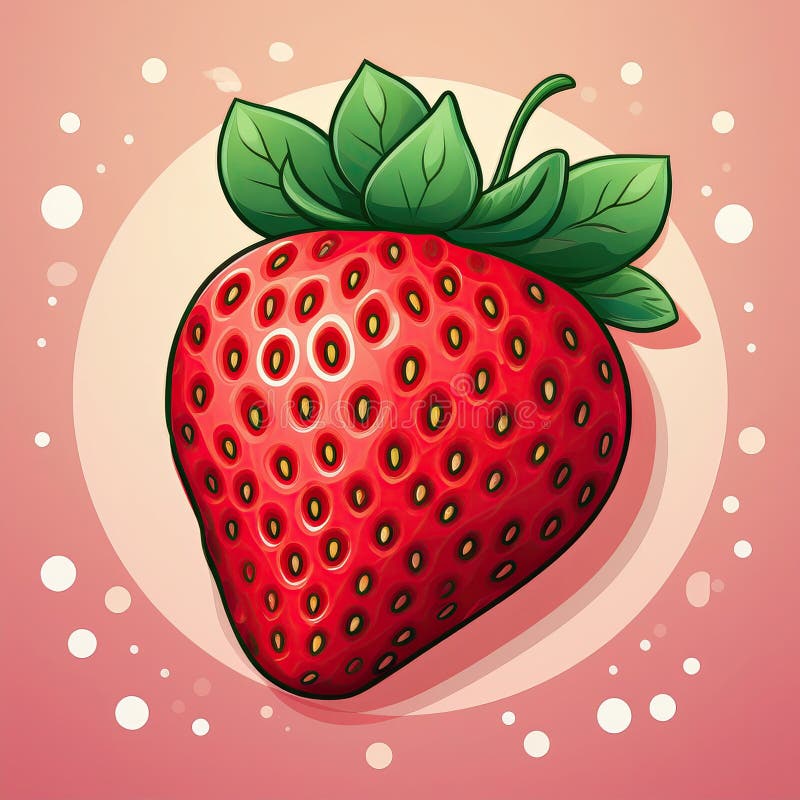 Strawberry with Abstract Background Stock Illustration - Illustration ...