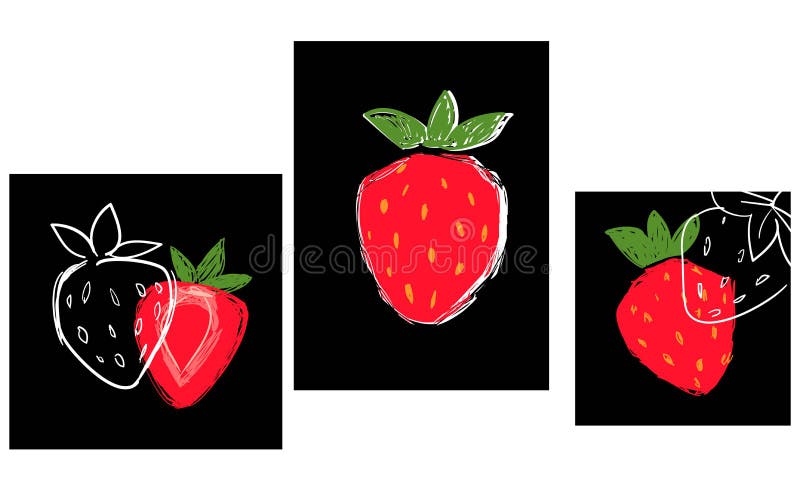 Strawberry Abstract Illustration. Vector Stock Berry Stock Illustration ...